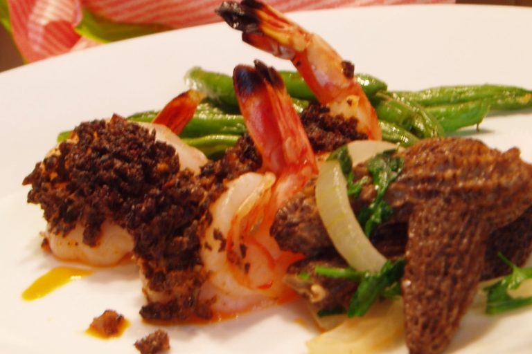 Roasted Prawns with Morels and Red Curry Butter - the gilded fork™
